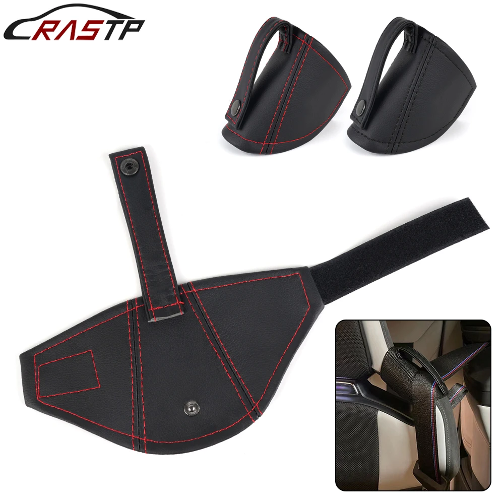 RASTP-Universal-PU-Leather-Car-Racing-Bucket-Seatbelt-Guide-Safety-Seat ...