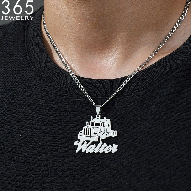Customized-Name-Necklace-Personalized-Pendant-5mm-NK-Chain-Truck-Style ...