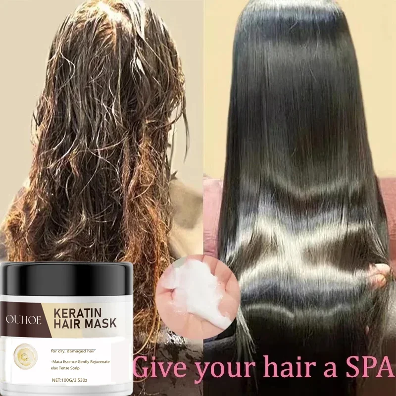 Queratina-Magical-Hair-Mask-Reparar-Condicionador-Frizzy-Danificado ...