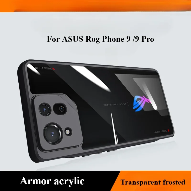 Case For Asus Rog Phone 9 9Pro 8 Luxury Armor Acrylic Transparent Back ...