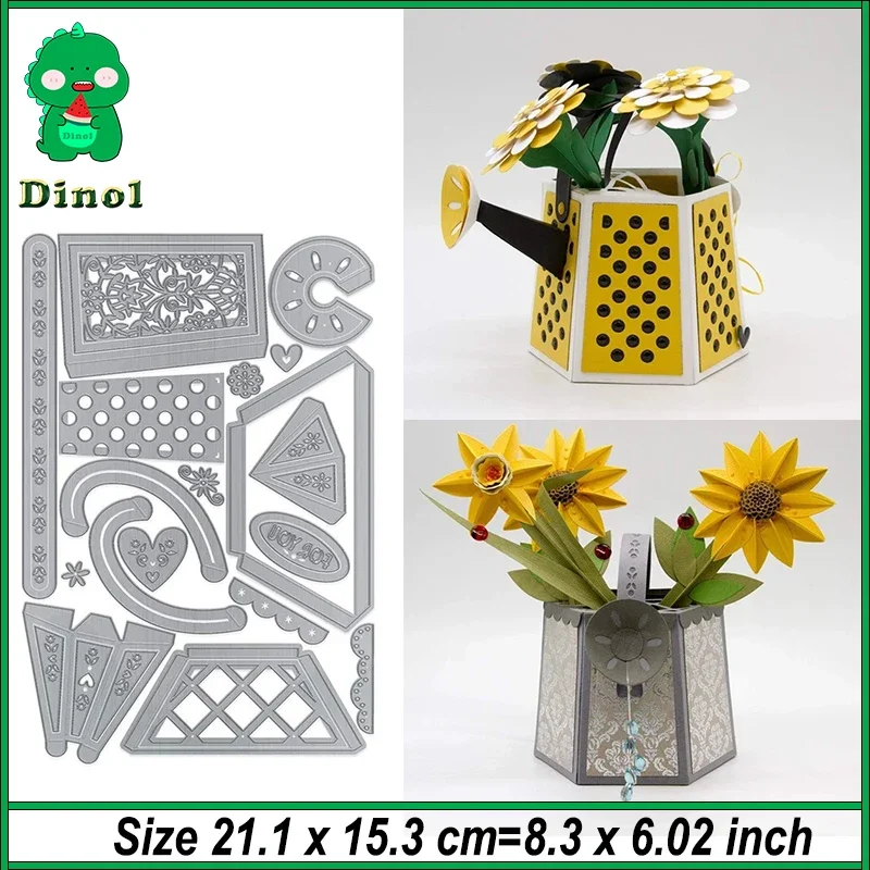 Dinol Watering Can Metal Cutting Dies Mold Knife Scrapbooking Stencil ...