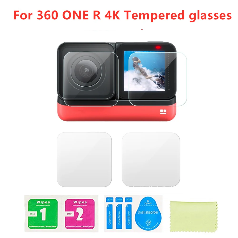 2Pcs Insta360 ONE R Twin Edition Tempered glasses Insta 360 ONE R 4k ...