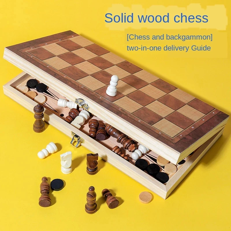 International-Chess-3-in-1-Wooden-Chess-Set-Toy-Educational-Brain ...