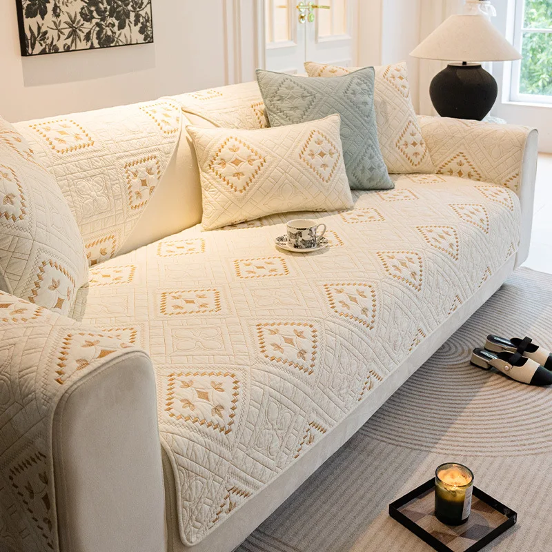 Skin-friendly-Cotton-Sofa-Cover-Anti-slip-Couch-Cover-Soft-Cushion-Mat ...