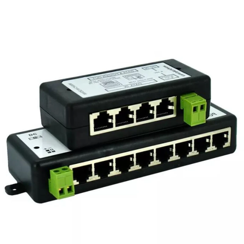 POE Injector 4Ports POE Splitter for CCTV Network POE Camera Power Over ...