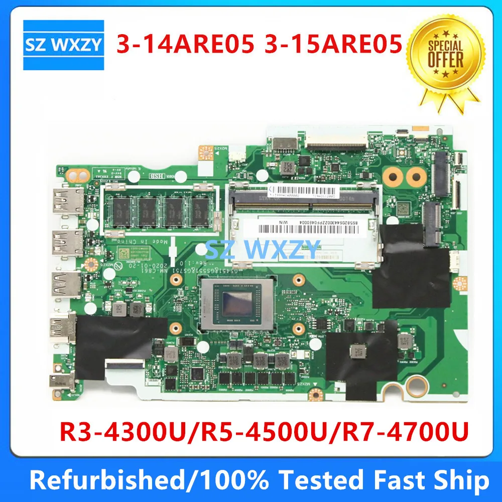 For Lenovo 3-14ARE05 3-15ARE05 Laptop Motherboard R3-4300U R5-4500U R7 ...