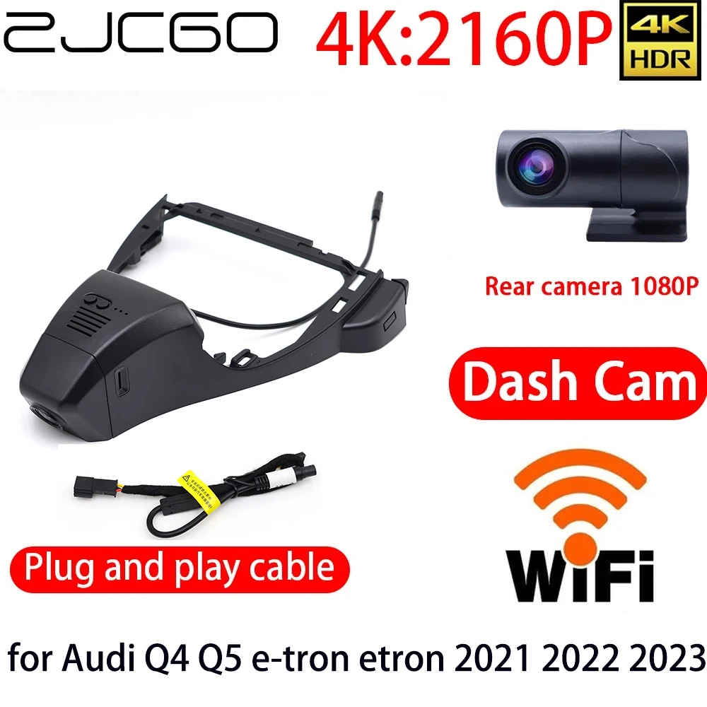 ZJCGO 4K Car DVR Dash Cam Wifi Front Rear Camera 24h Monitor for Audi ...