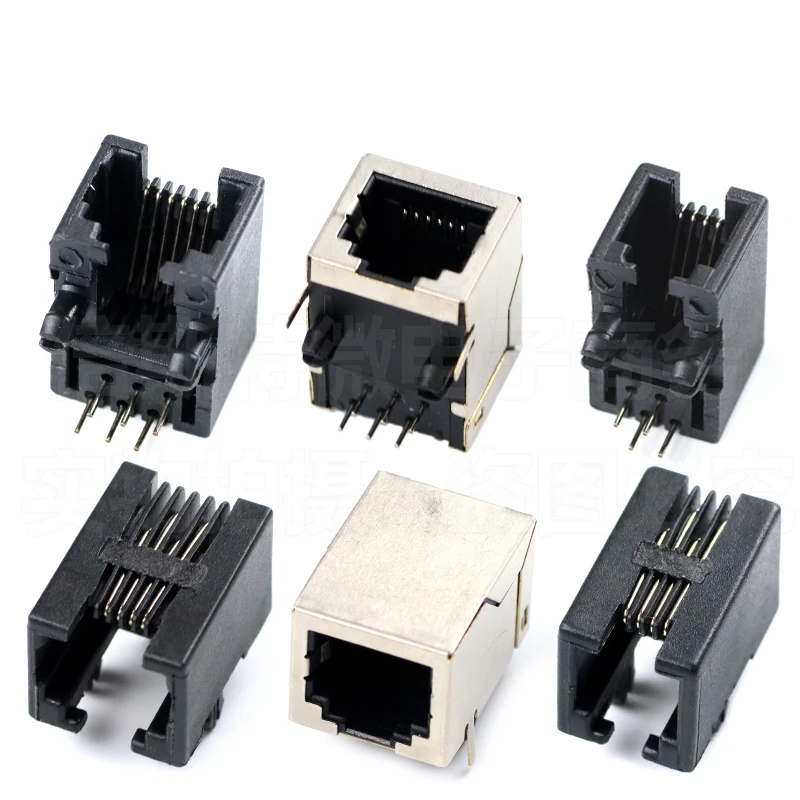 10PCS RJ11 Telephone Socket Curved Pin 95001 4P4C 6P6C 6P4C 8P8C Female ...