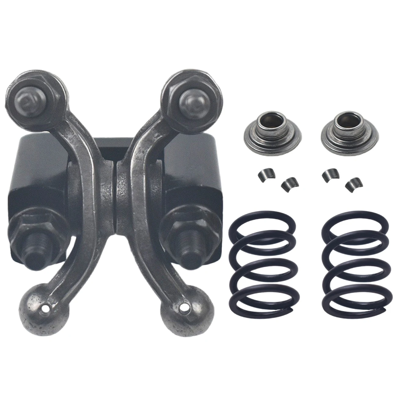 Black-Acing-Shaft-Rocker-Arm-Set-w-Push-Rods-26Lb-Valve-Spring-Kit-For ...