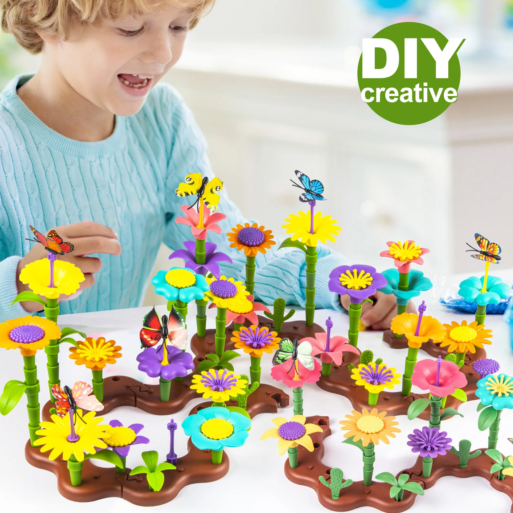 Unilabo Flower Garden Building Toy, STEM Toys for Preschool Children ...