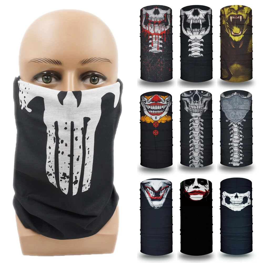 63-93 Vendetta Punisher Face Cover Tube Bandana Joker Men Motorcycling ...