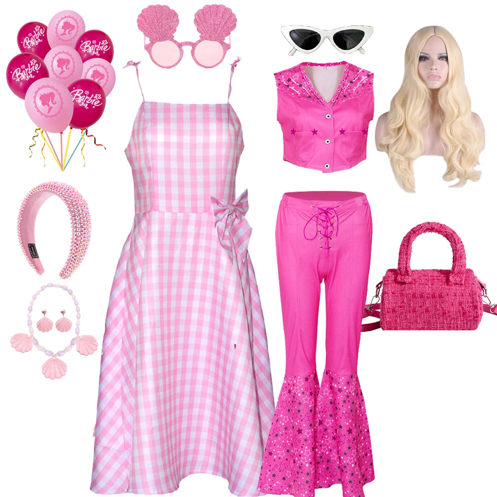 Fashion-Barbi-Costumes-For-Adult-Pink-Party-Lady-Clothing-For-Girls ...