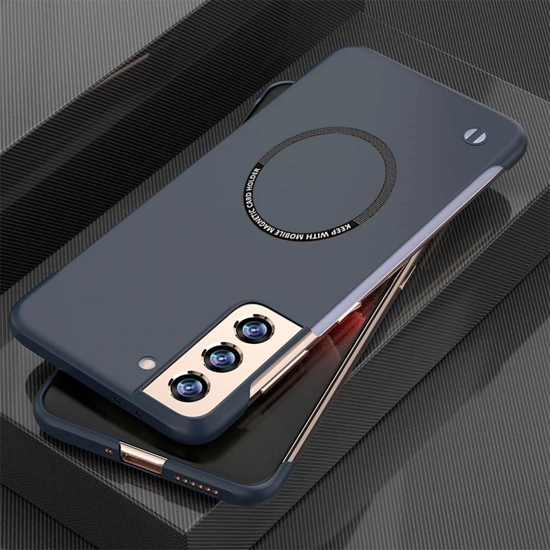 Frameless Magnetic Wireless Charging Shockproof Hard PC Case for S20 Ultra (Gray)