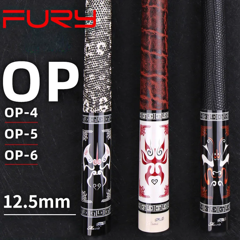 New-Arrival-Fury-OP-Pool-Cue-Stick-12-5-Tip-A-Grade-Maple-Shaft-Lizard ...
