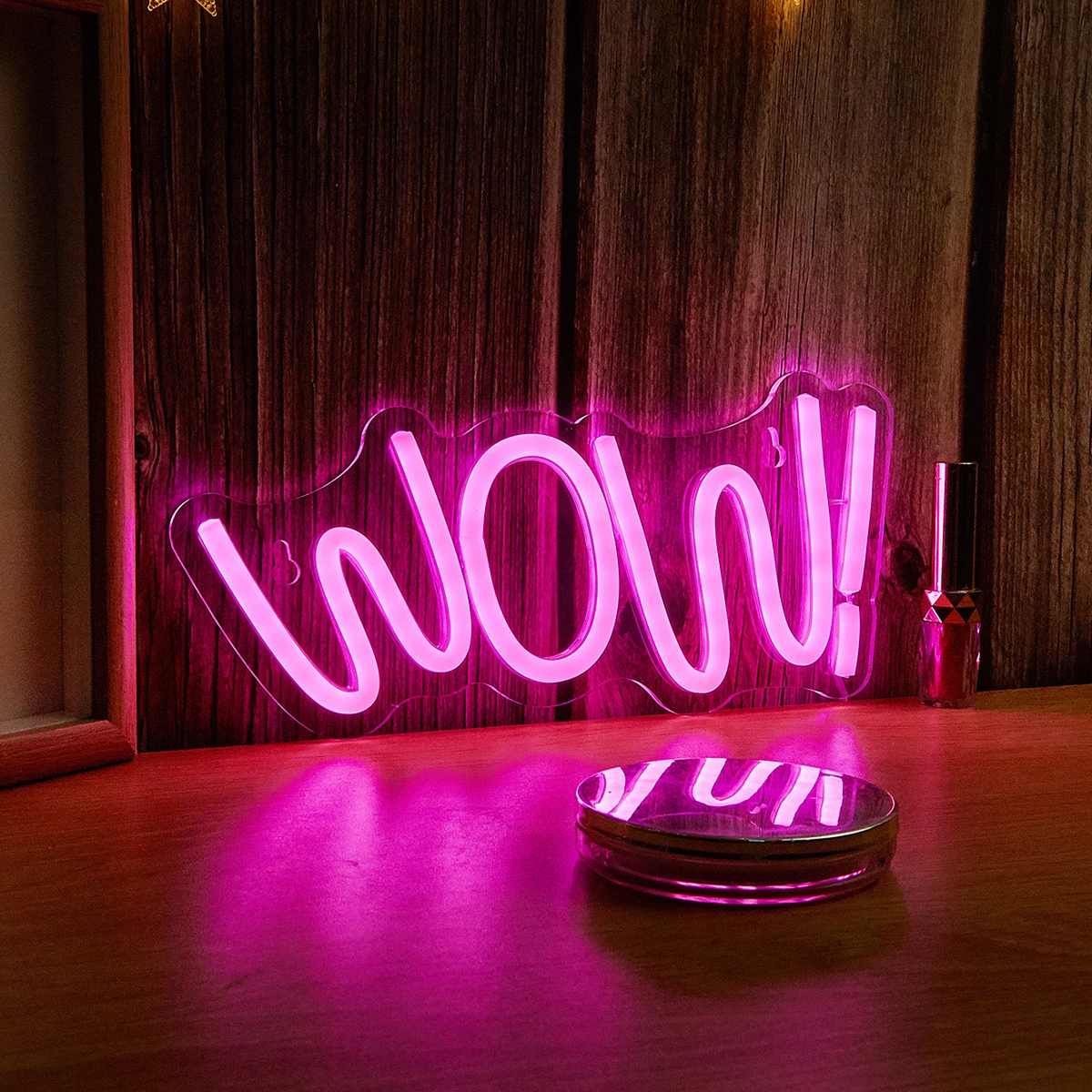 Chi-buy-Wow-LED-Neon-Sign-USB-Powered-Neon-Signs-Night-Light-3D-Wall ...
