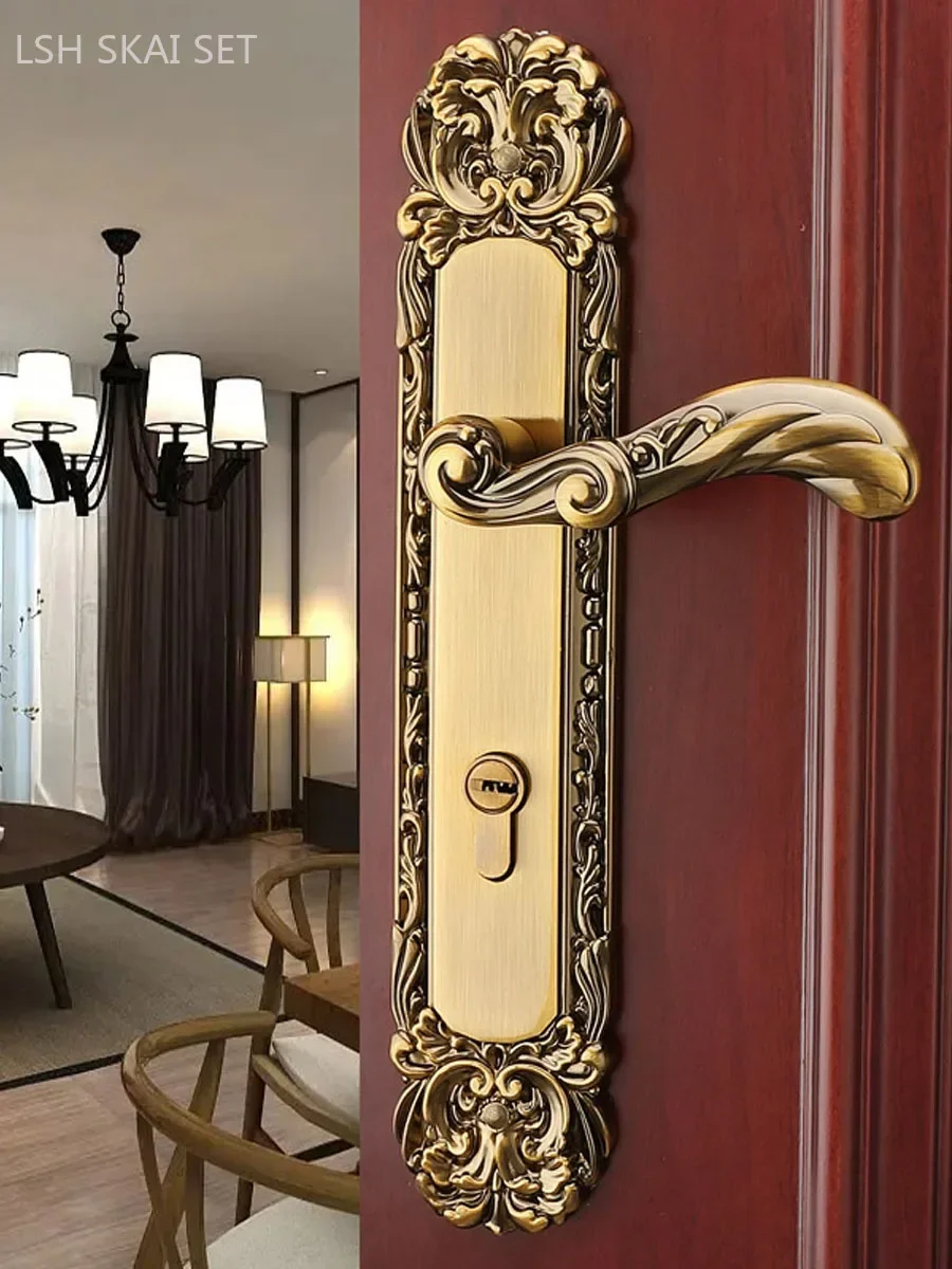 European-Double-sided-Handle-Lock-Aluminum-Alloy-Quiet-Security-Door ...