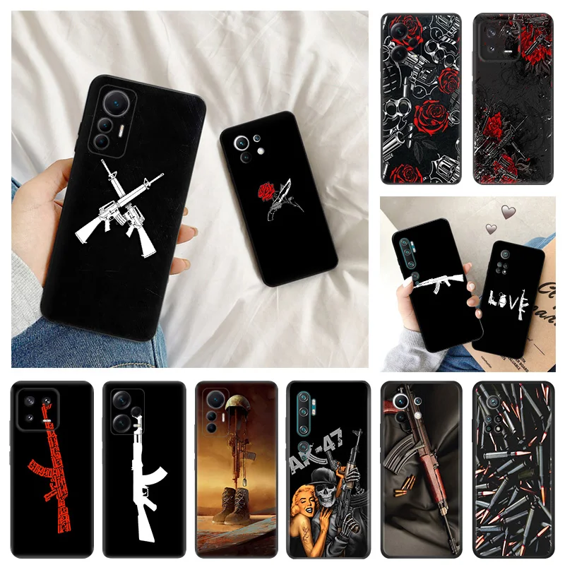 AK47 Gun Pistol Bullet Soft Phone CASE para Redmi A1 10A 10C 11 Prime ...