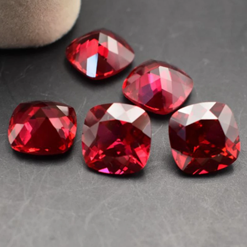 Large Natural Red Ruby Gem 12.0mm 6.0Cts Square Shape AAAA+ Sri Lanka ...