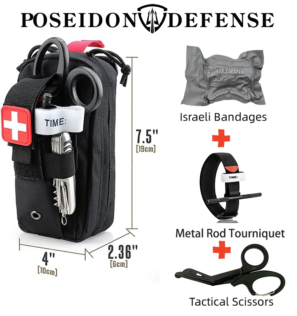 RESCUE IFAK Trauma Kit First Aid Medical Pouch Emergency Survival Gear ...