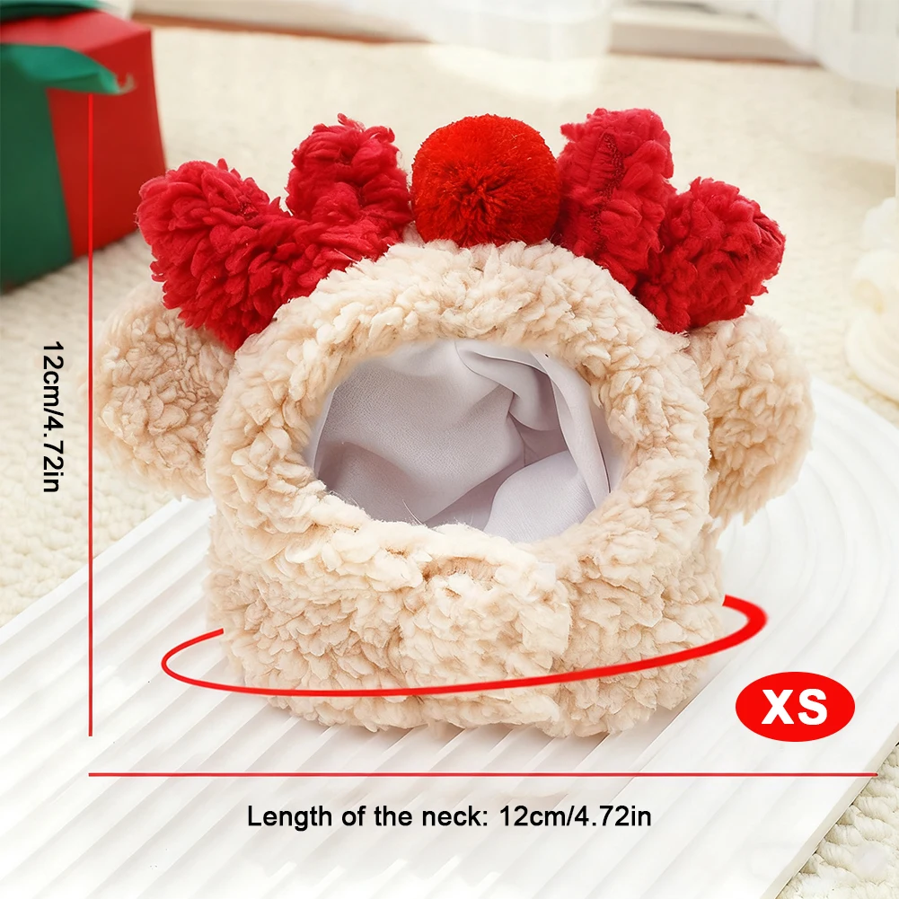 Cosplay Christmas Pet Hat Cute Cartoon Antlers Saliva Towel for Dog Cat ...