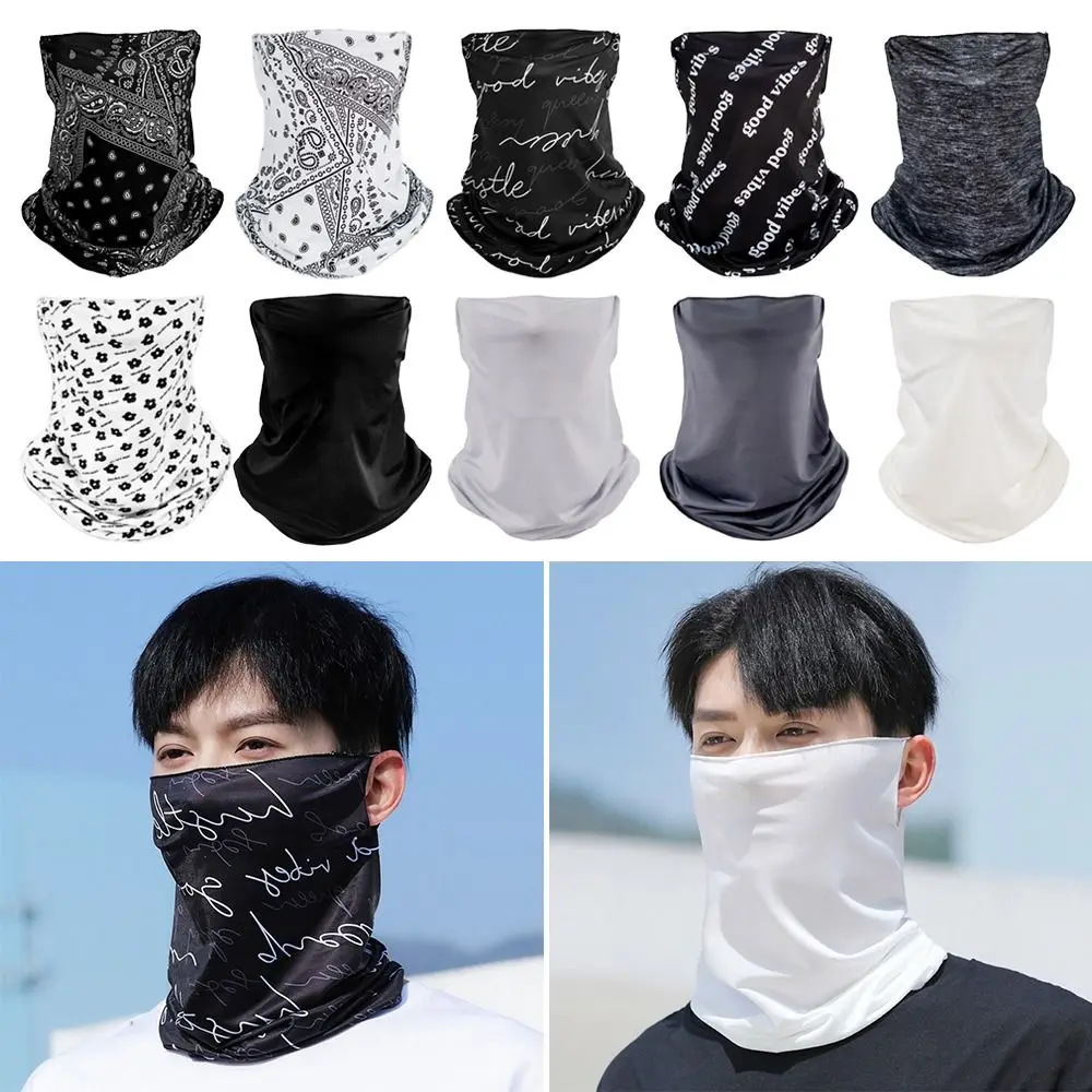 Bandana-de-seda-respir-vel-para-prote-o-do-pesco-o-Balaclava-el-stica ...
