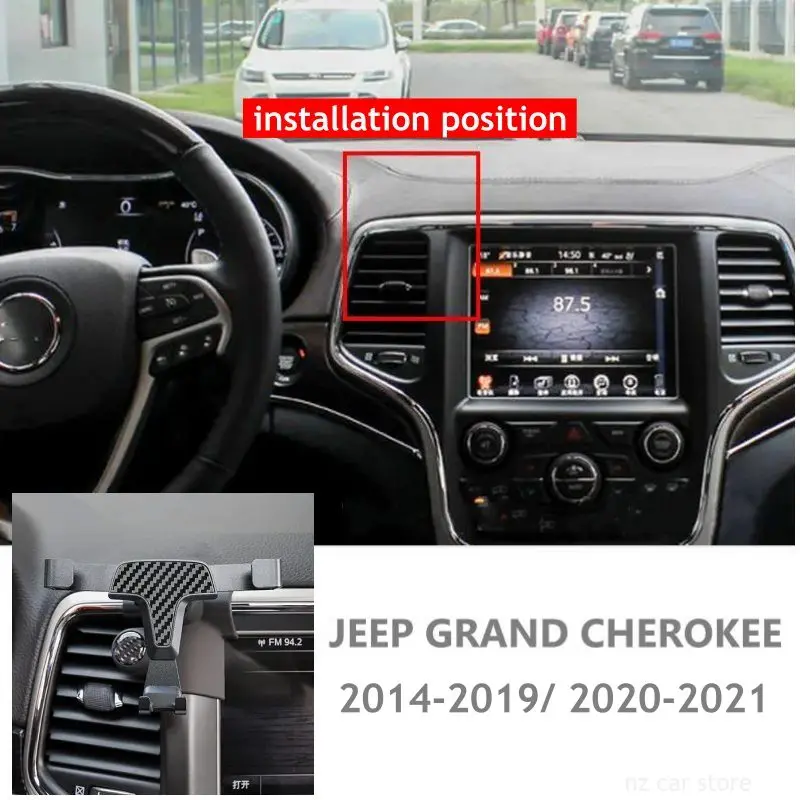 Phone Holder For Jeep Grand Cherokee 2014-2021 Air Vent Mount Mobile ...