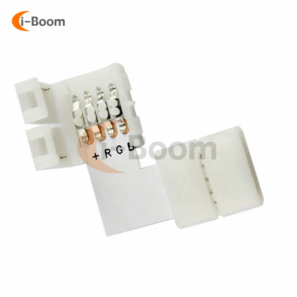4Pcs-4Pin-10mm-L-Shape-Led-Connector-RGB-LED-Light-Strip-Connectors-90 ...