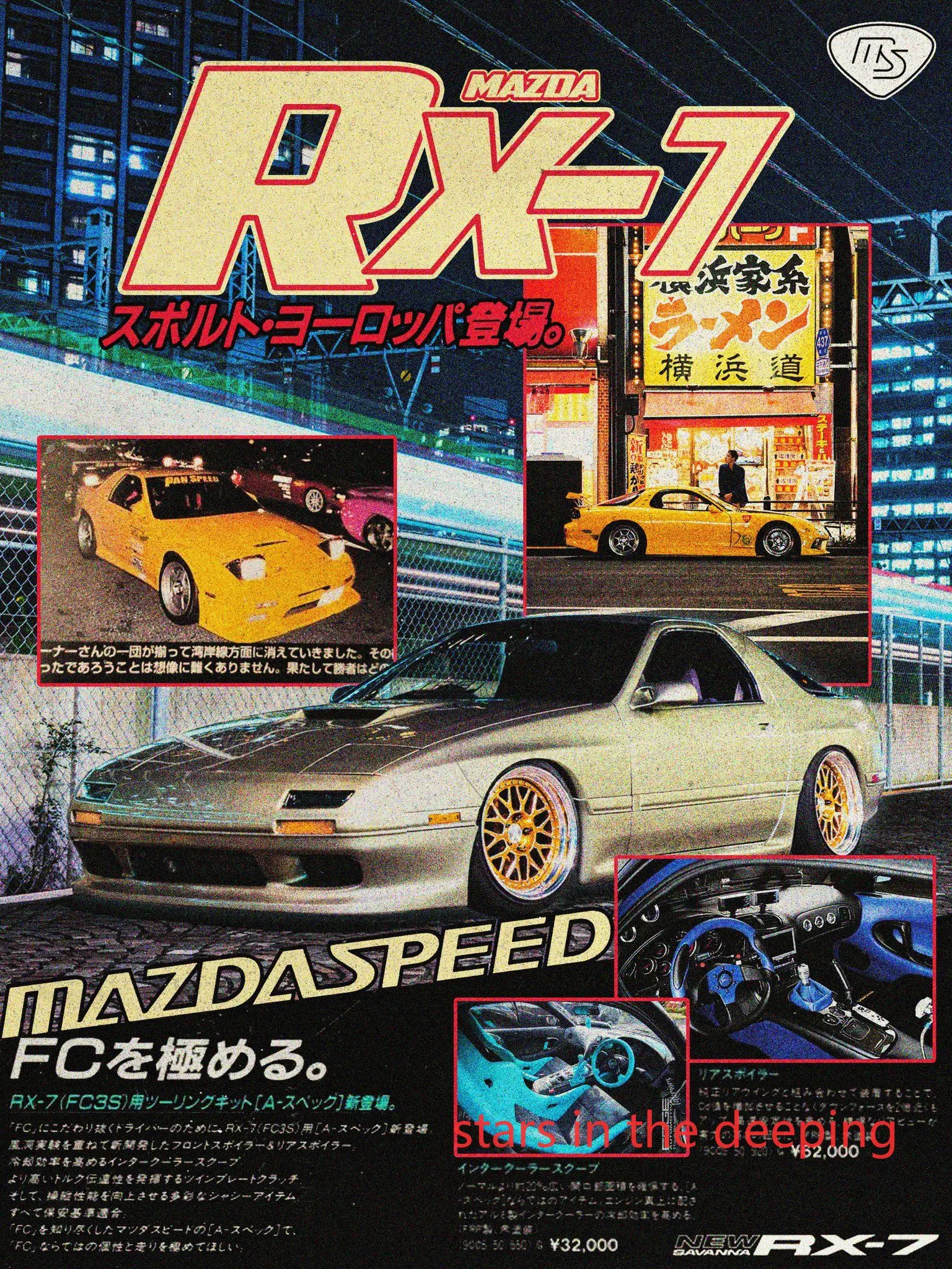 Carteles de arte de portada de revista de publicidad de coches de ...