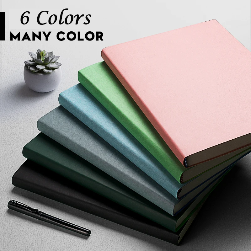 400-Pages-Mitation-Leather-Blank-Notebook-A4-Daily-White-paper-Note ...