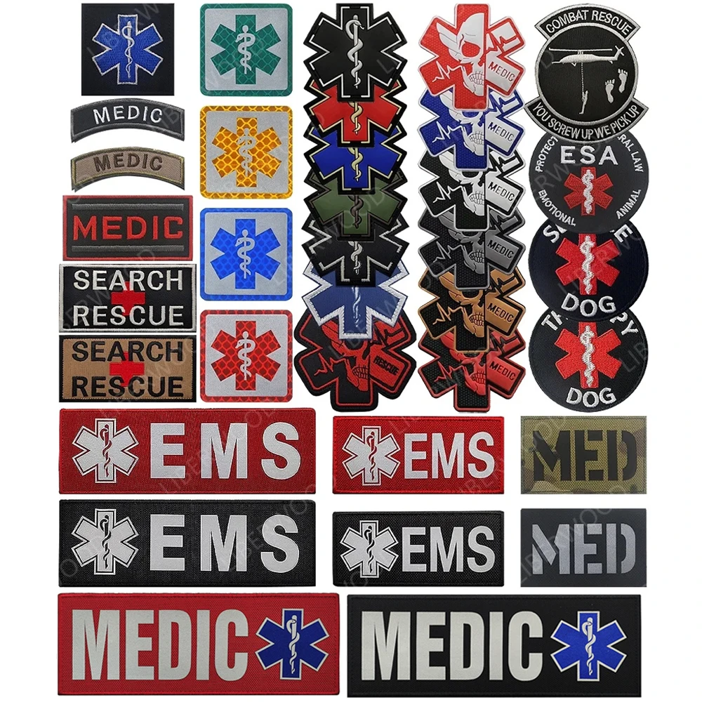 Reflective Medic EMS EMT MED Paramedic Tactical Patch Infrared IR First ...