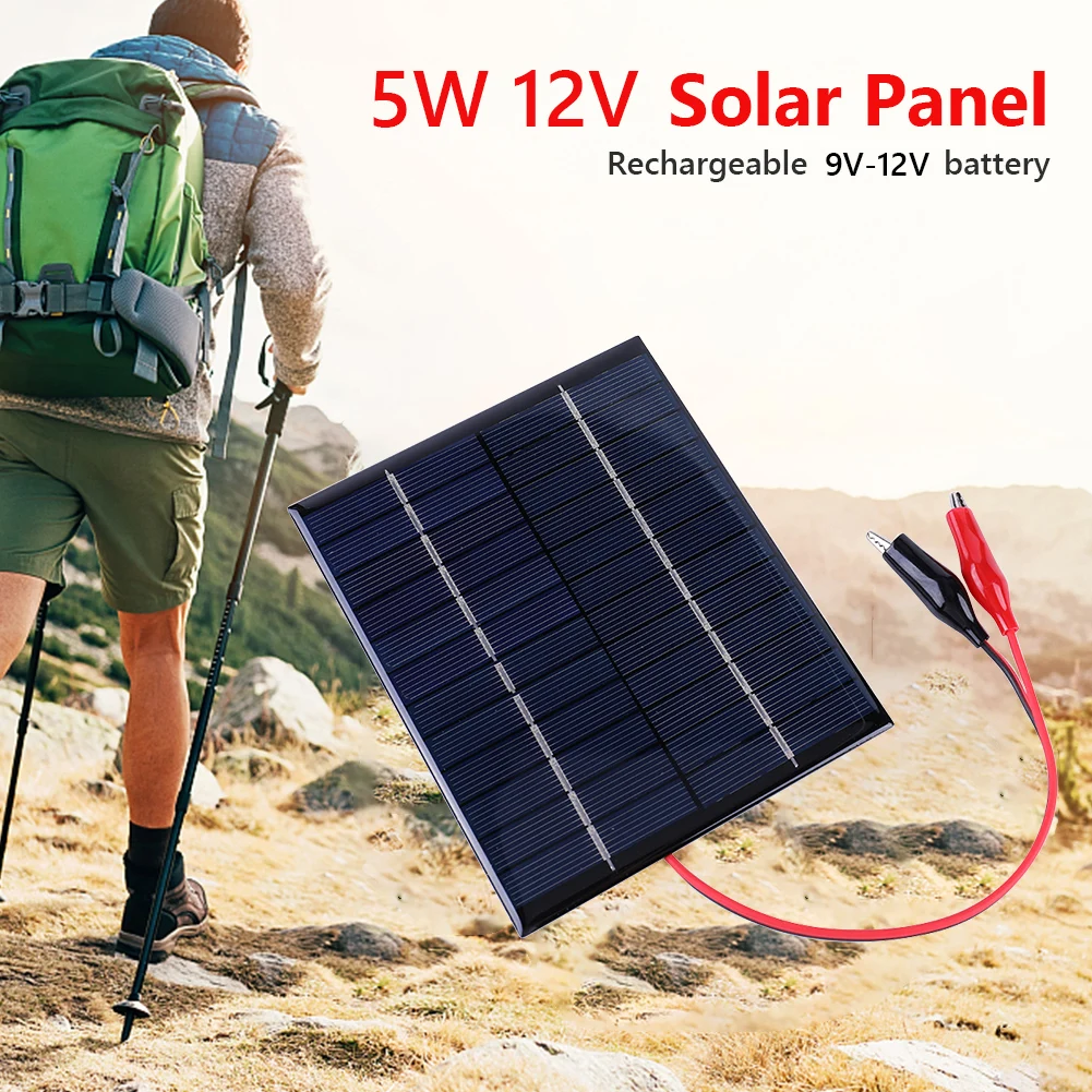 Solar Panel Waterproof 5w 12v Solar Cells | Waterproof Solar Panels ...