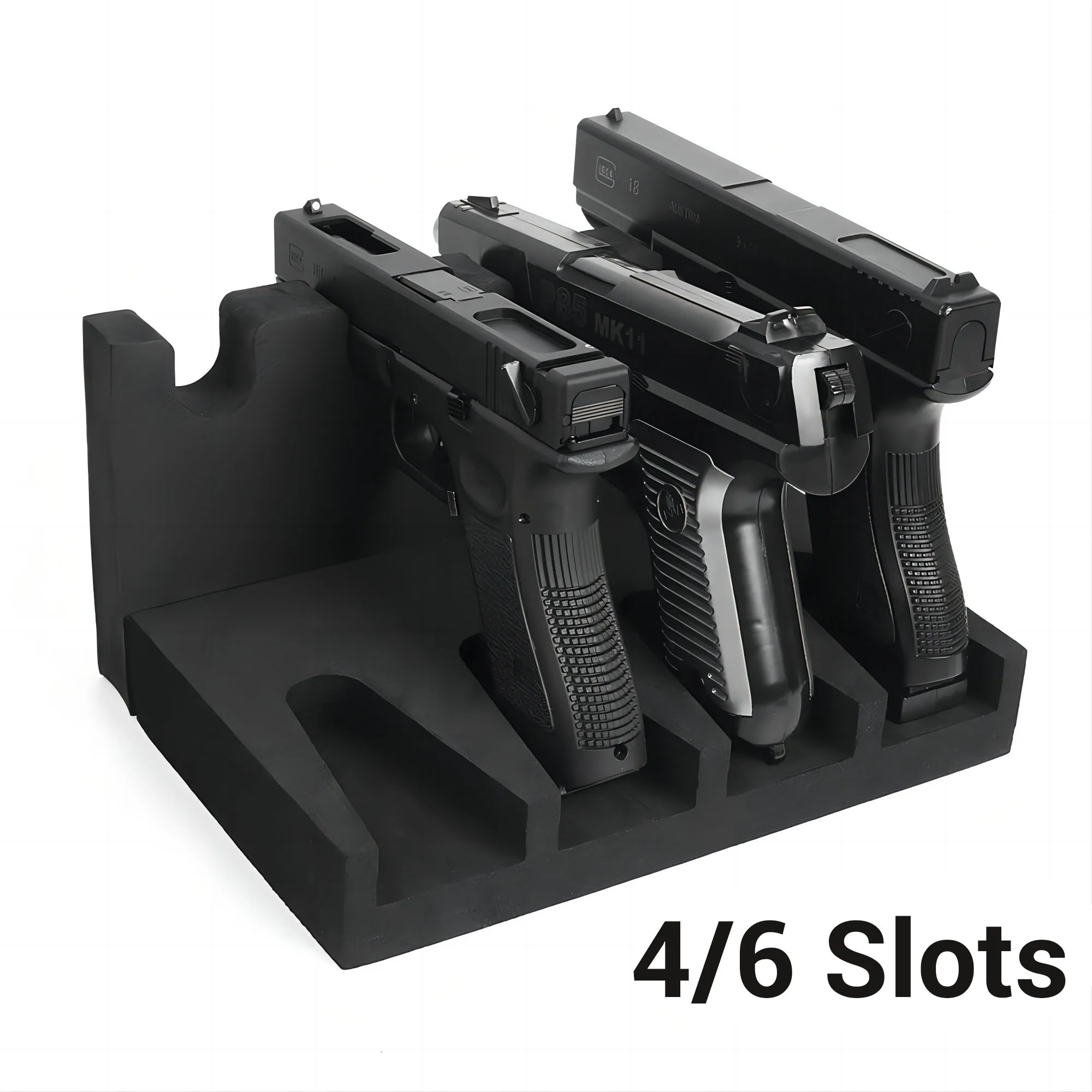 4-Slots-Gun-Rack-Pistol-Rack-Soft-Foam-Pistol-Holder-for-Gun-Safe ...