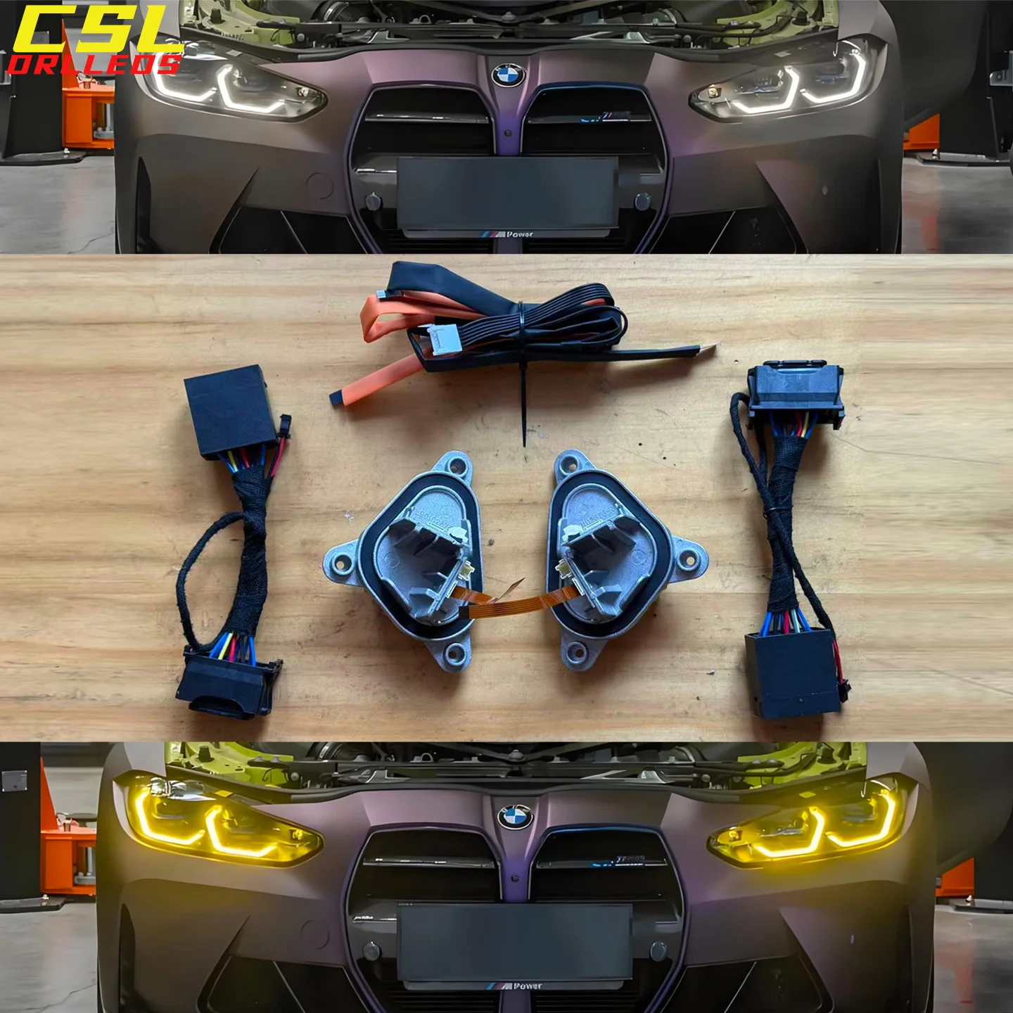 CSL Yellow White For BMW M2 M3 M4 M5 G80 G82 G87 F87 G42 G22 F80 F82 ...
