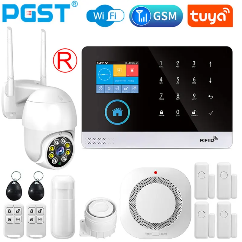 PGST-PG103-Alarm-System-for-Home-Burglar-Security-433MHz-WiFi-GSM-Alarm-Wireless-Tuya-Smart ...