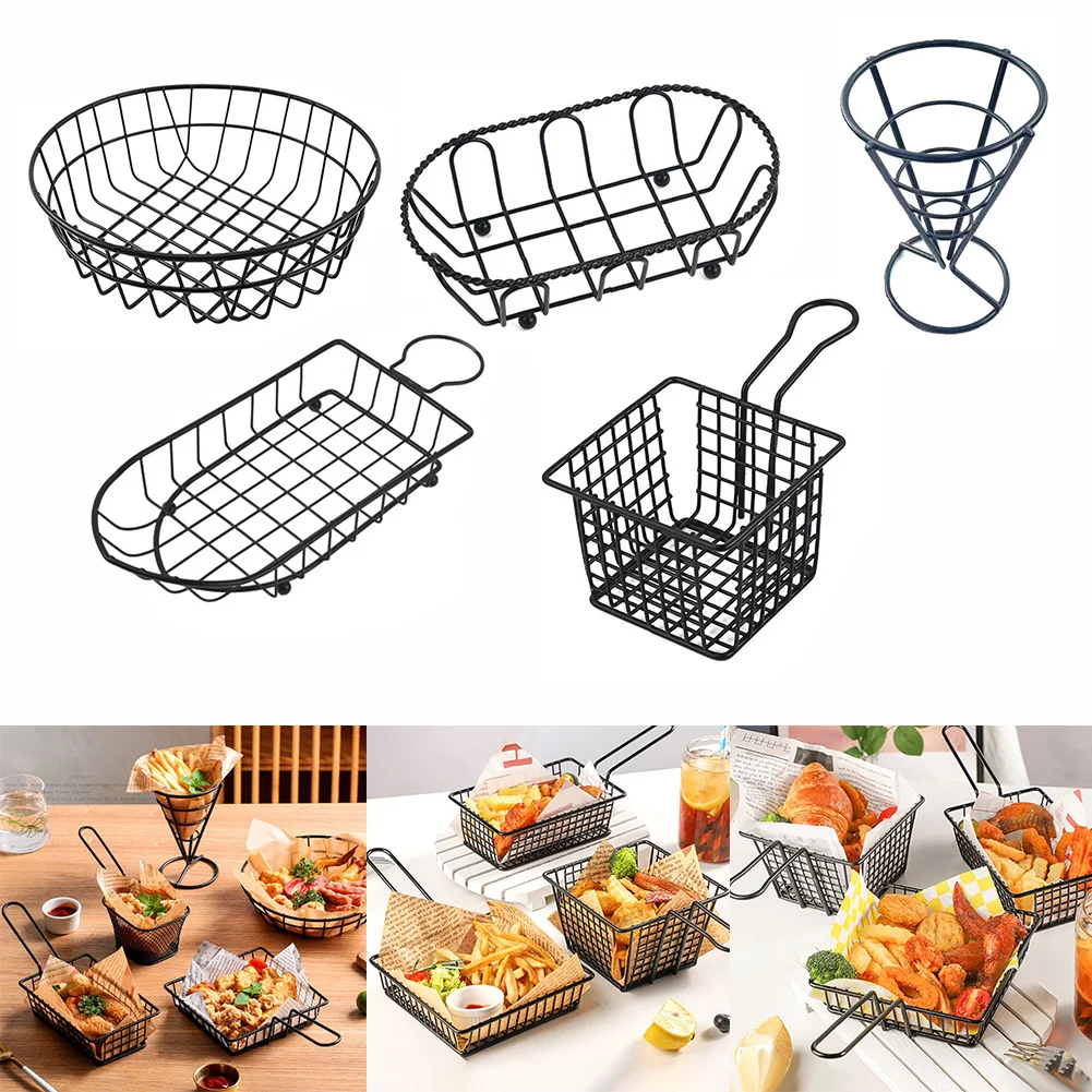 French Fries Basket Snack Bucket Chip Fried Chicken Storage Basket Food ...