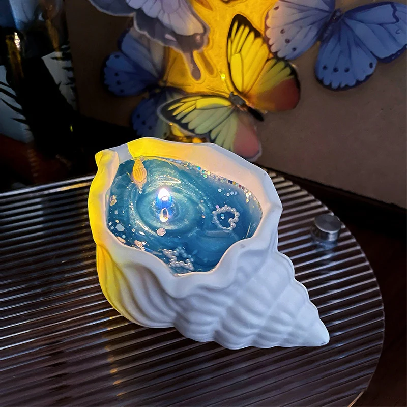 Vela-de-aromaterapia-de-concha-de-mar-velas-personalizadas-de-yeso-Vela ...