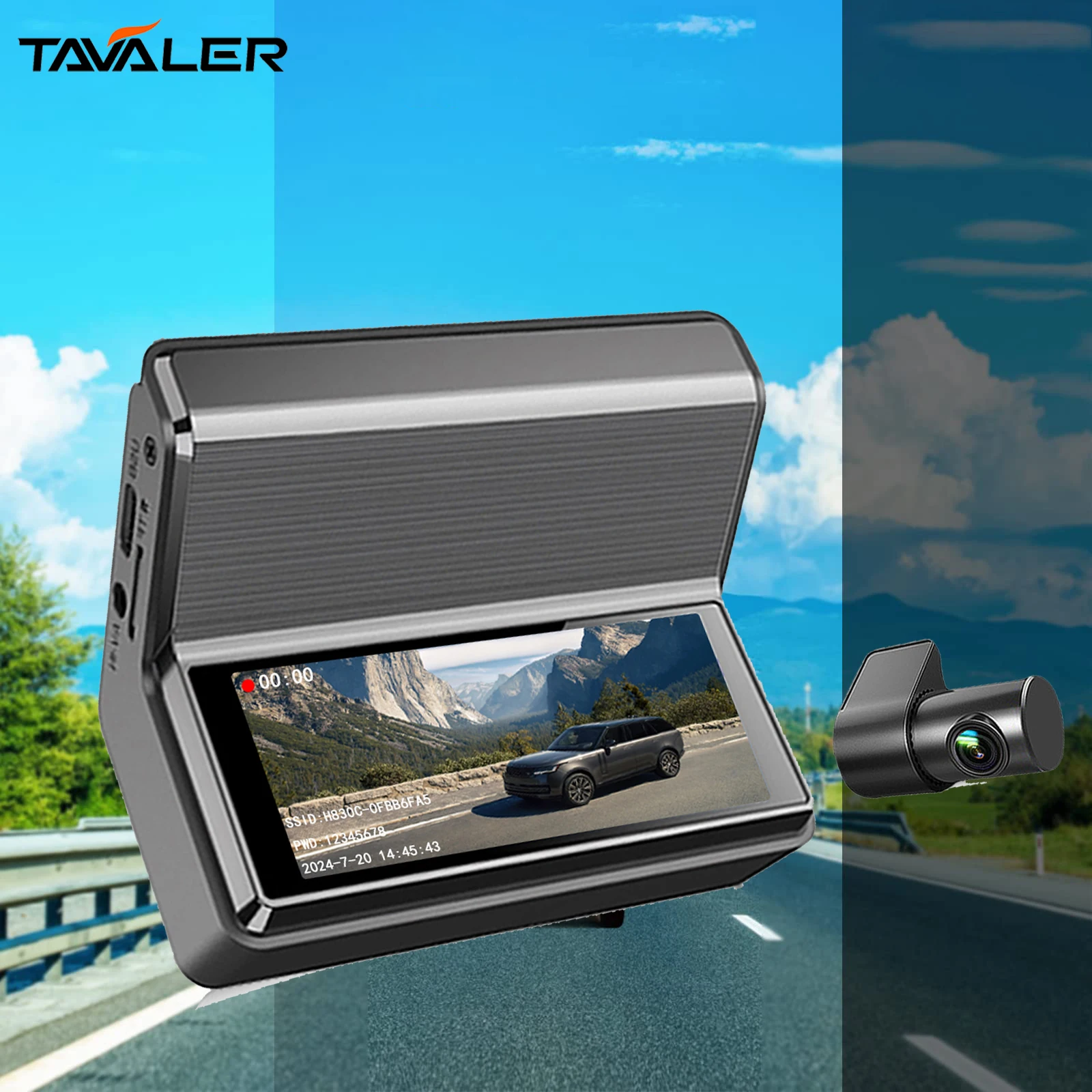 Ultra-Clear Resolution Driving Recorder 2K+1080P HD Driving Recorder ...