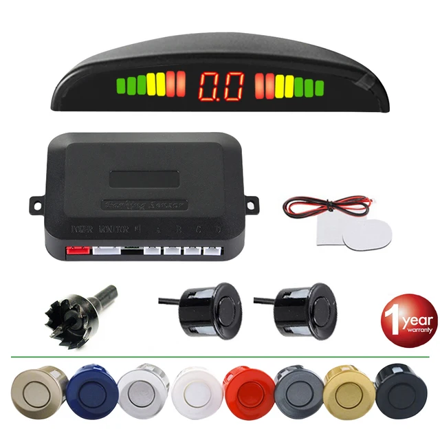Car Parking Sensor Kit 2 Sensors/4 Sensors 22mm LED Screen Reverse ...