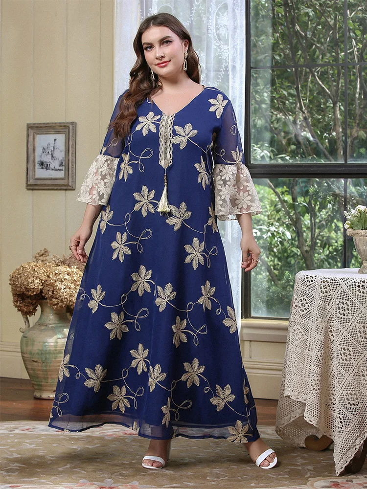 Toleen Women Plus Size Large Maxi Dresses 2022 Summer Chic Elegant Long