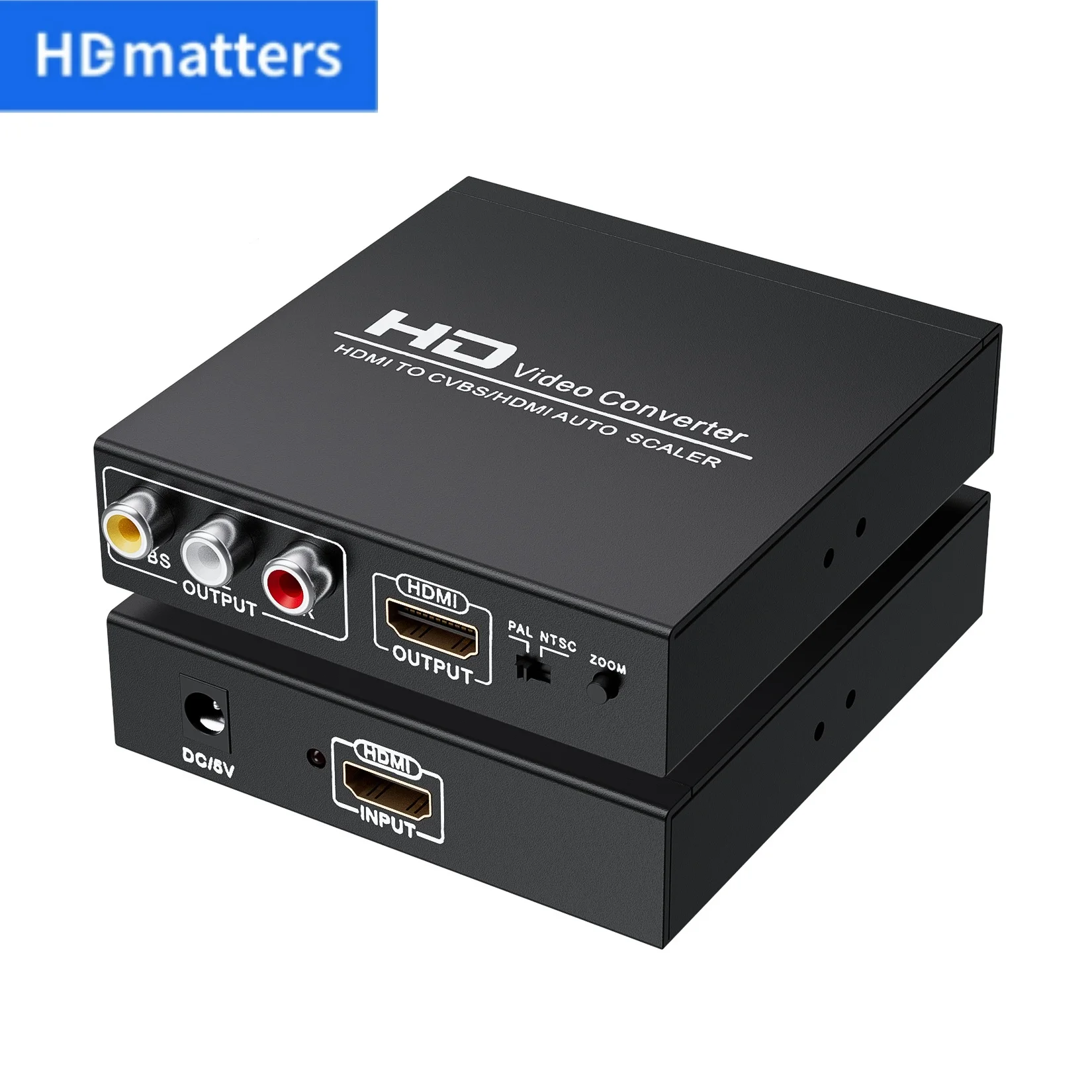 1080P HDMI to RCA HDMI splitter Scaler converter with Zoom function ...