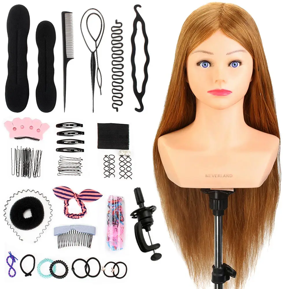 Mannequin-Head-24-80-Real-Hair-with-Shoulder-Hairstyles-Dummy-Doll ...