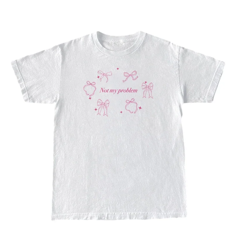 Pink Bow T-Shirt – Not My Problem – Khali Bloom