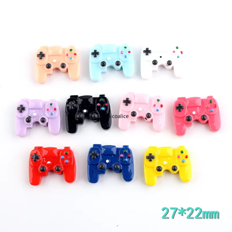 100pcs-Resin-Flatback-Miniature-Game-Controller-Kawaii-Flat-Cabochons ...