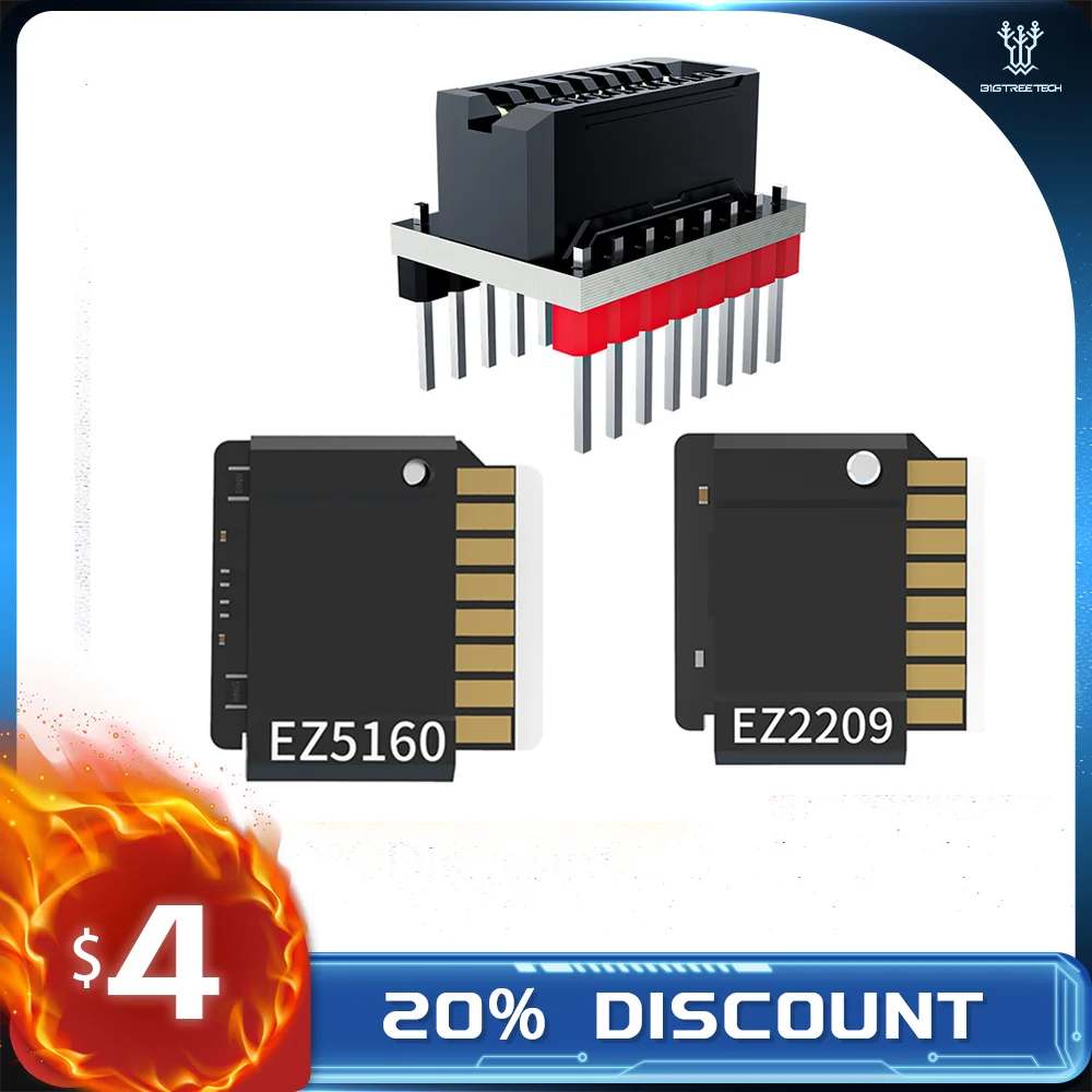 BIGTREETECH EZ2209 EZ5160 Pro Integrated Quiet Driver And Heatsink 48V ...