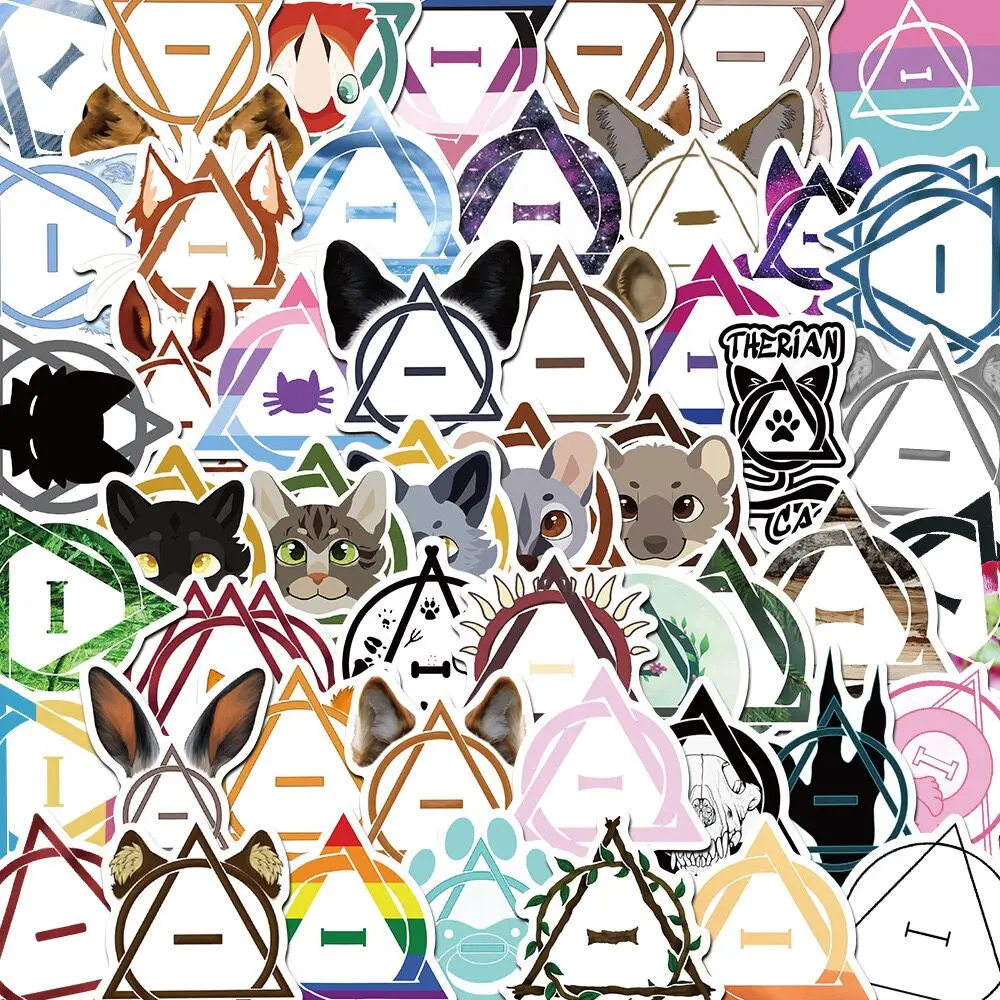 10-50PCS-Graffiti-Therian-Symbol-Cartoon-Stickers-DIY-Diary-Guitar ...