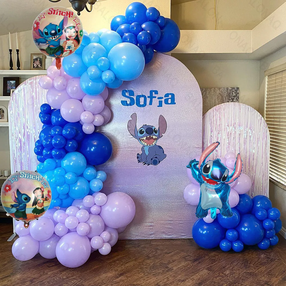 1set Lilo Stitch Arch Kit Garland Foil Helium Balloon Baby Shower ...