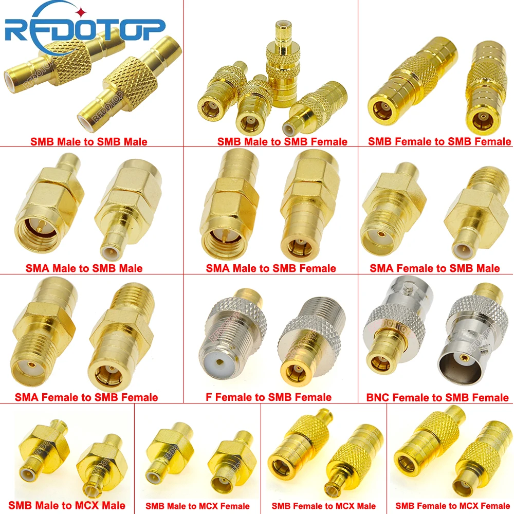 1PCS-SMB-to-SMA-SMB-Q9-BNC-F-MCX-Male-Female-RF-Connector-Wifi-Antenna ...