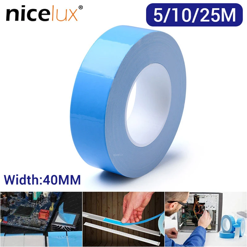 5/10/25 Meter Width 40mm Transfer Tape Double Side Thermal Conductive ...