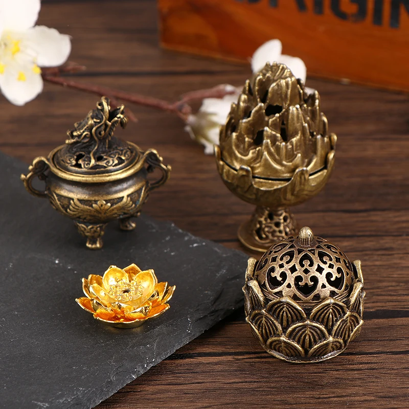 1Pc-Retro-Alloy-Small-Lotus-Mountain-Hollow-Out-Incense-Stick-Burner ...