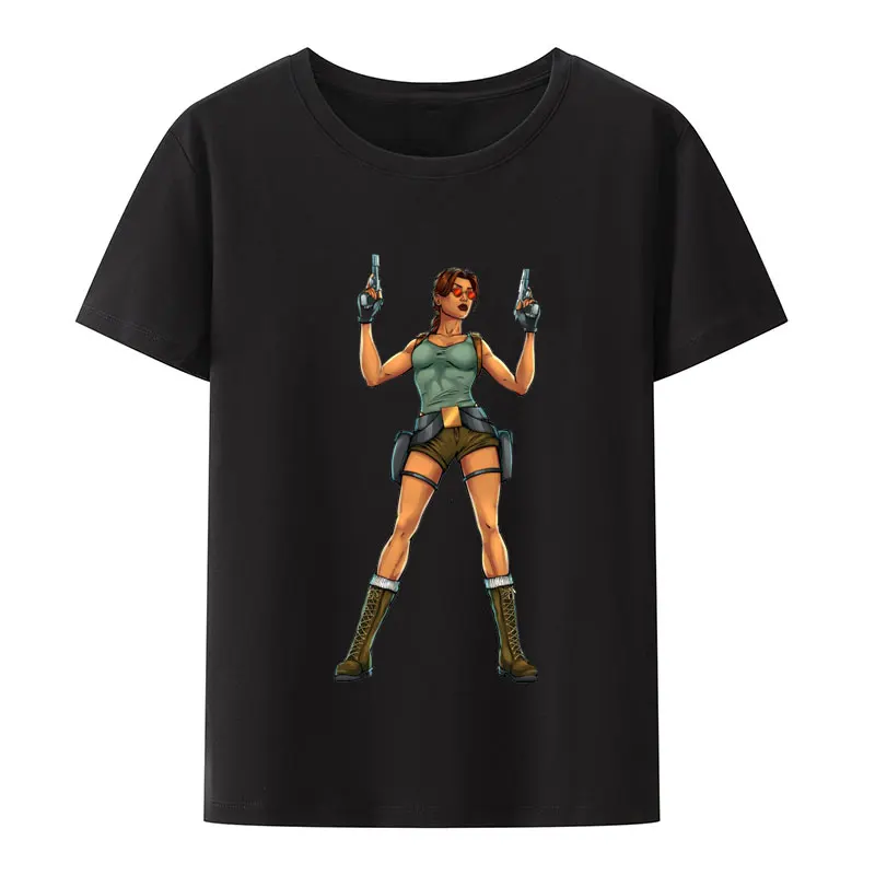 Tomb-Raider-Lara-Croft-Print-T-Shirt-Men-Women-Adventure-Game-Y2k ...